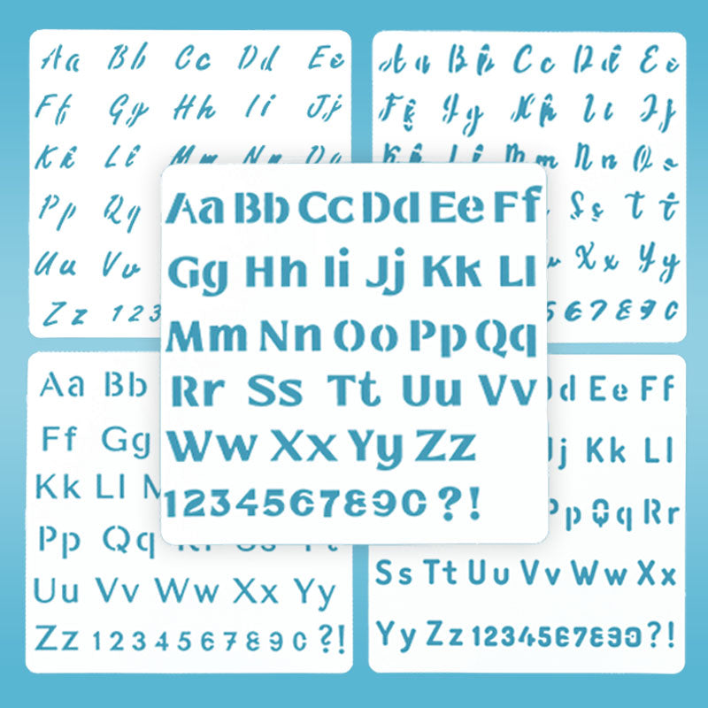 Lettering Stencil Set (5 pcs) – Resparked